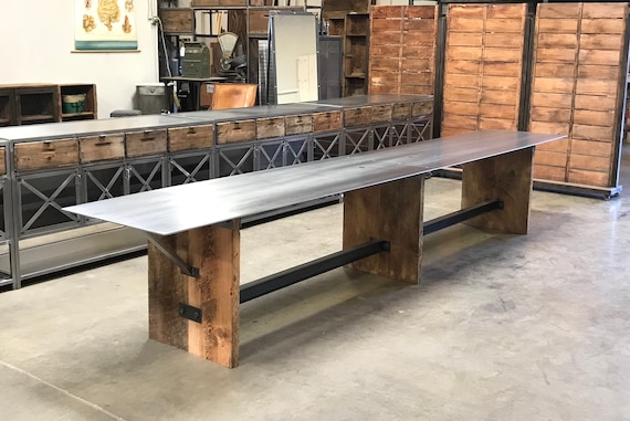 Steel Plate Conference Table Desk - Etsy