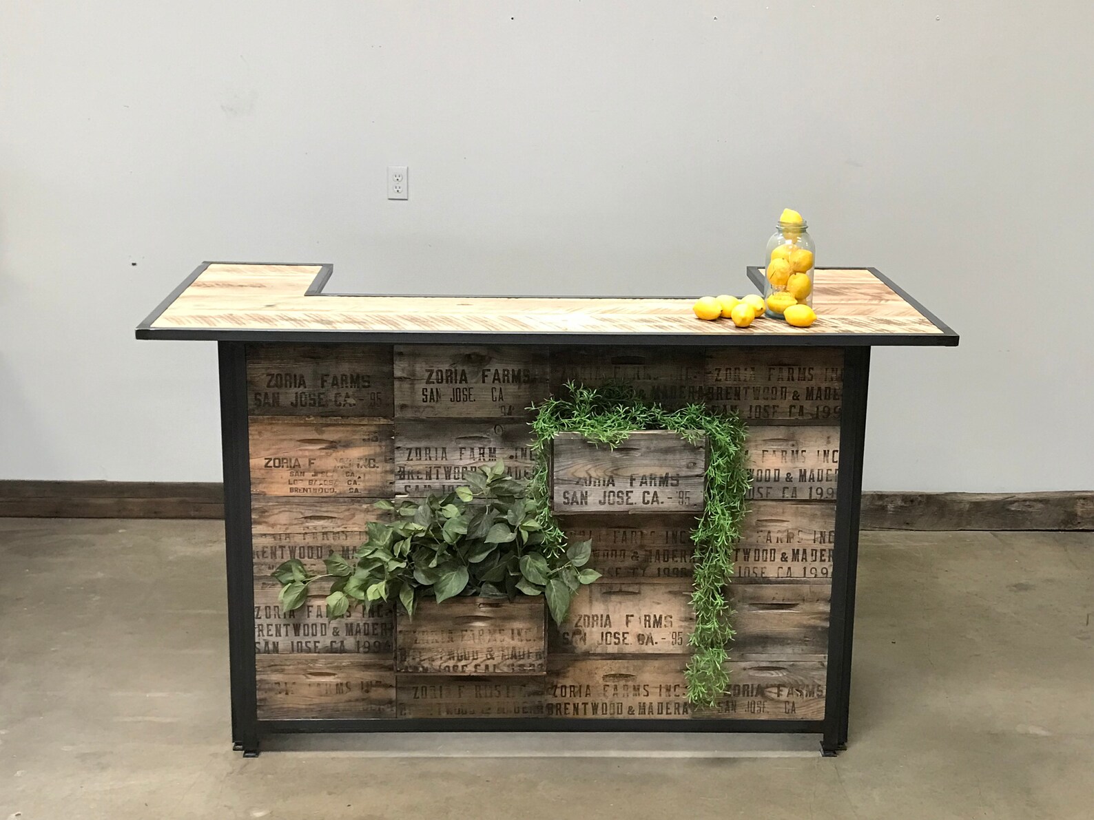The Herb Crate Bar Hostess Stand Custom Made Bar Furniture | Etsy