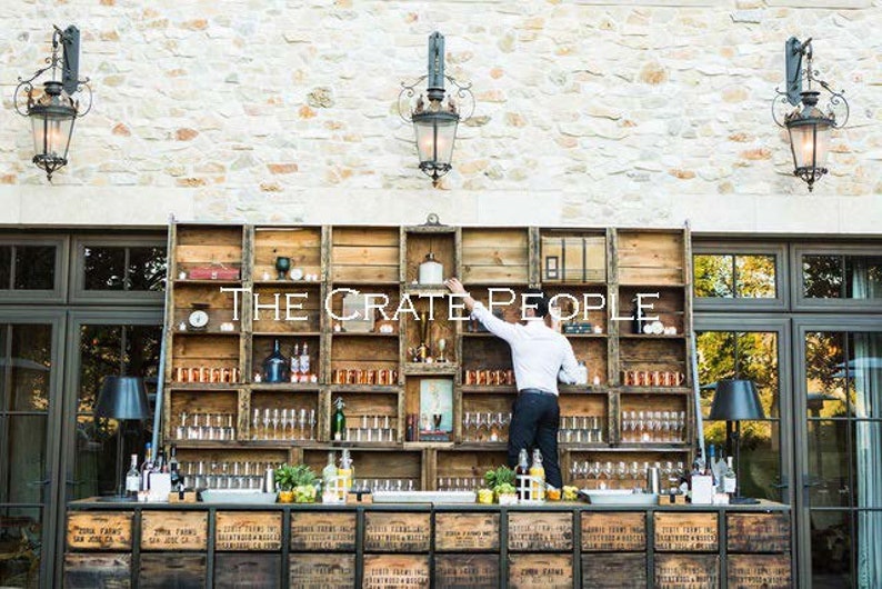 Bar the Beverly Hills Backbar Repurposed Vintage Fruit Crates - Etsy