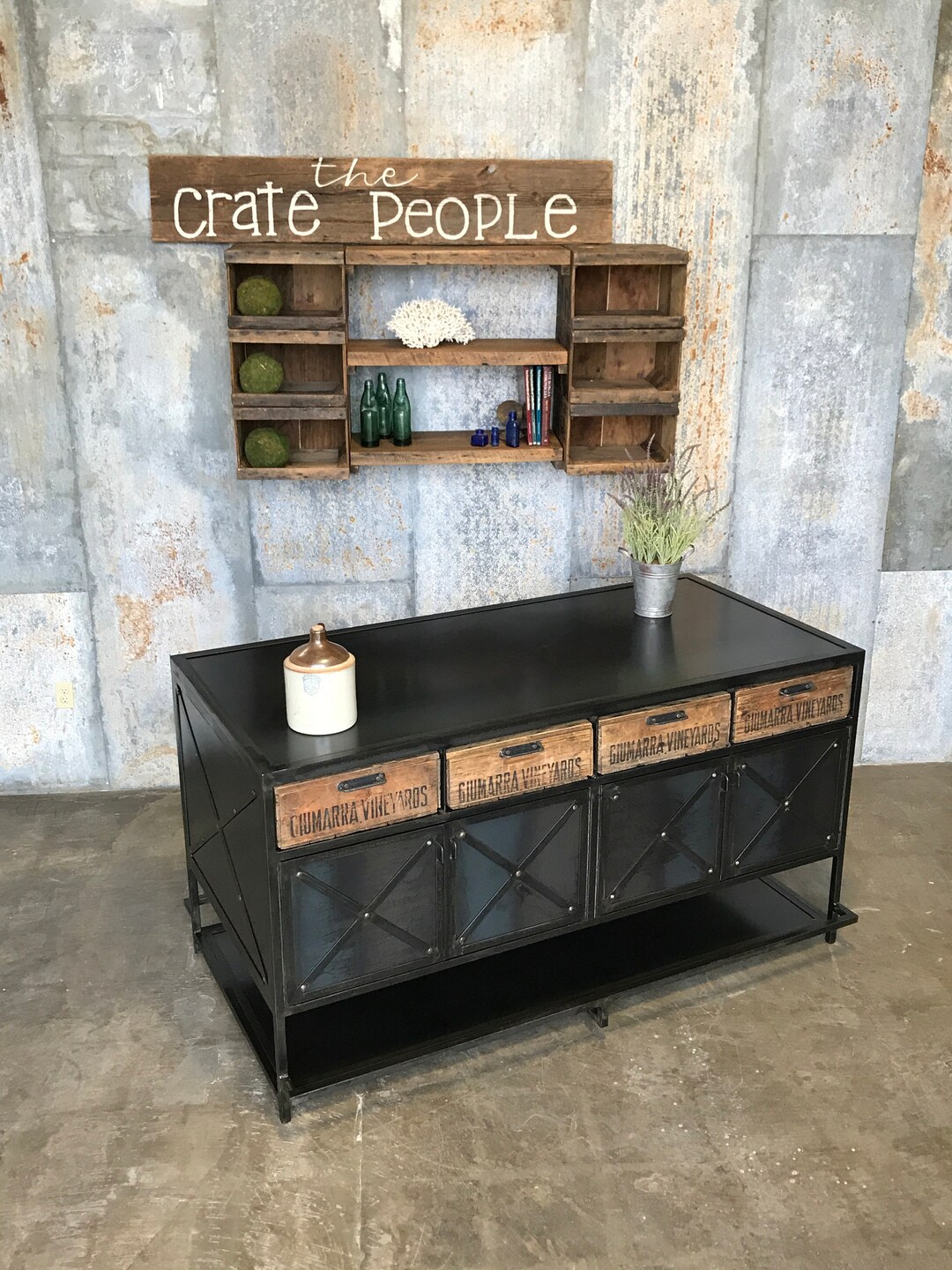 Kitchen Island or POS Stand - Custom Made Furniture - Industrial Iron ...