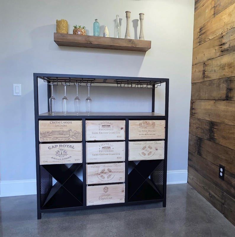 WINE Cellar Console Vintage Wine Box Furniture | Custom Made Designs - Etsy