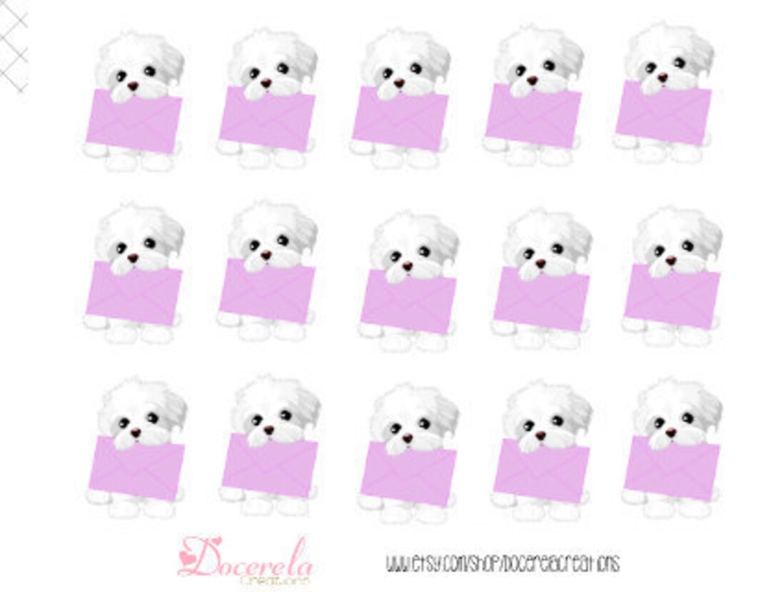 Maltese With Envelope - Etsy