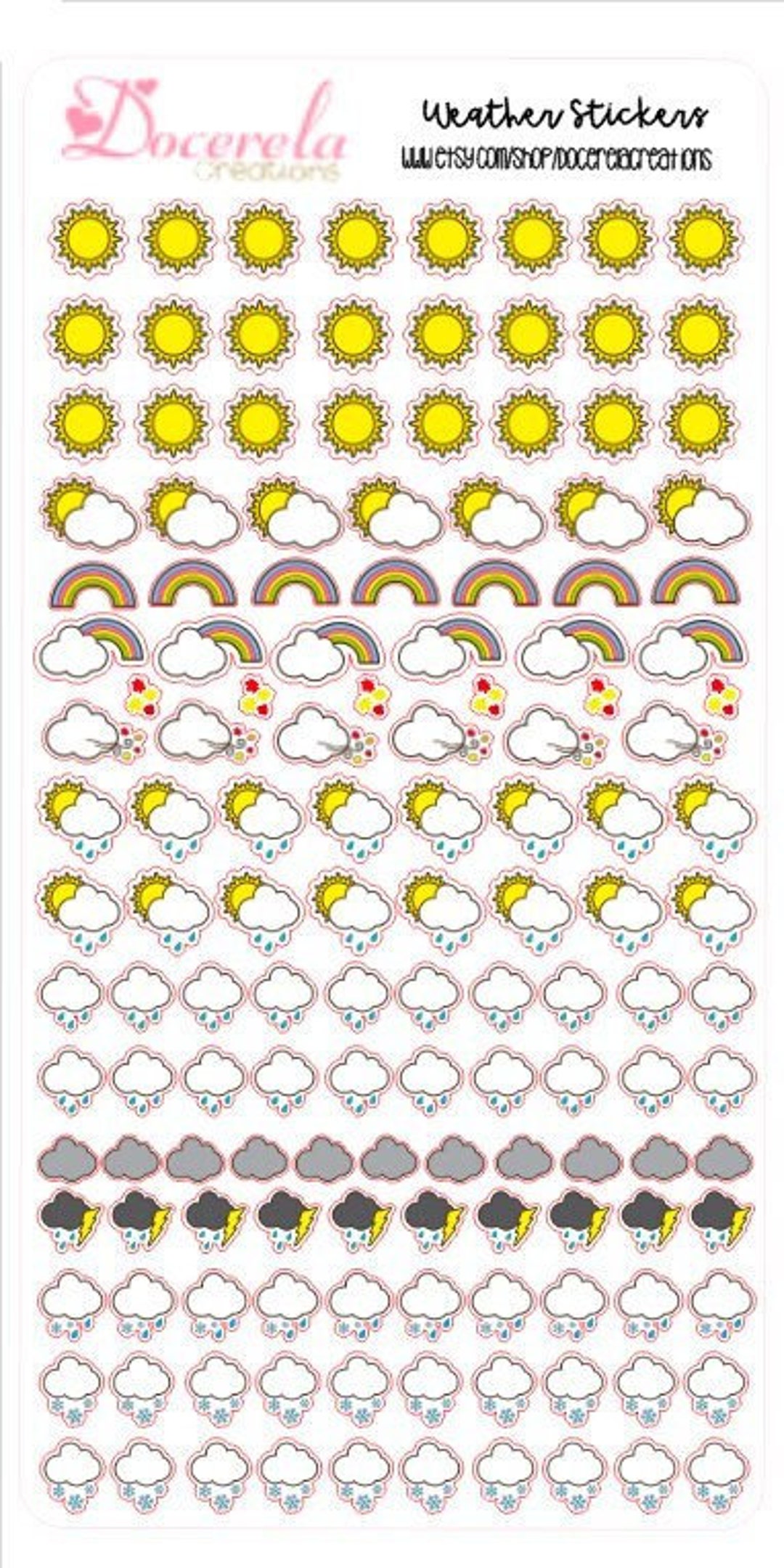 Weather Stickers Digital File - Etsy