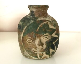 Sun pottery vase | Etsy