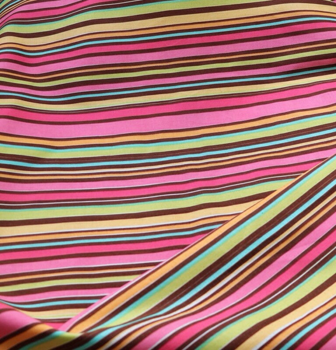 CHA CHA STRIPES! Fabric by Michael Miller 44/45" Cotton Novelty Print ...