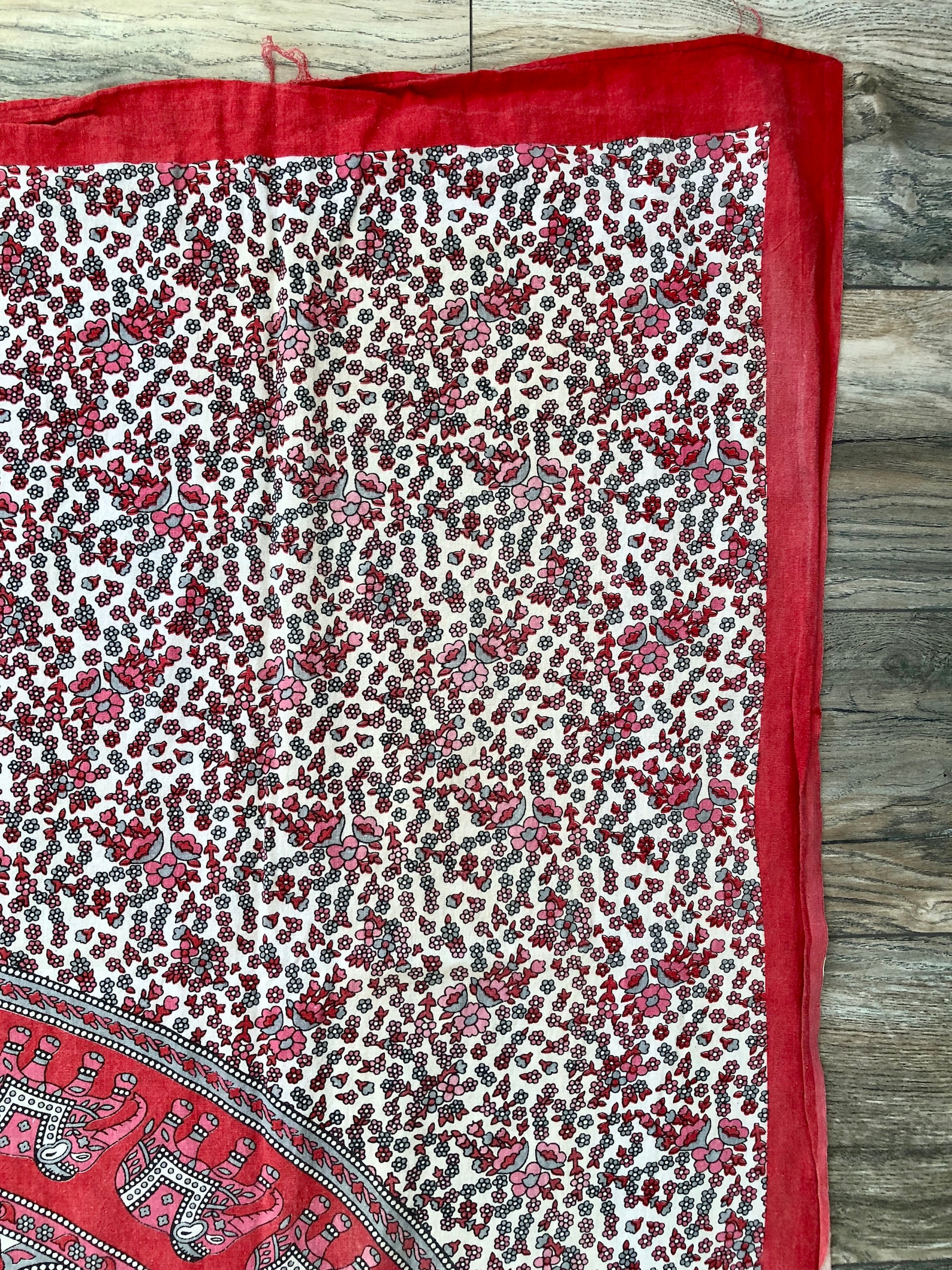 Vintage Table Cloth Indian Print Table Cloth Linens | Etsy