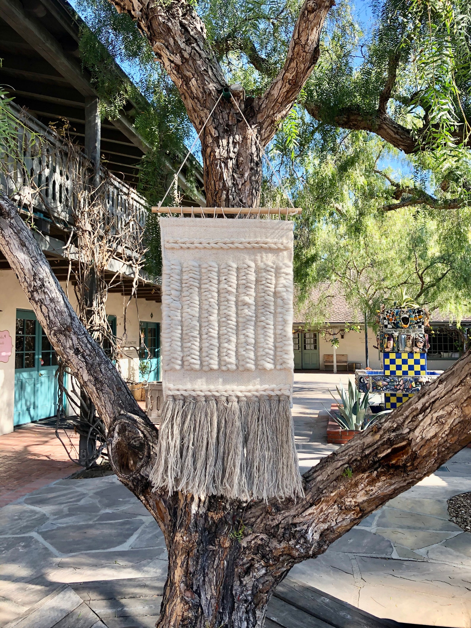 Fabulous natural large wall hanging wall decor woven yarn | Etsy