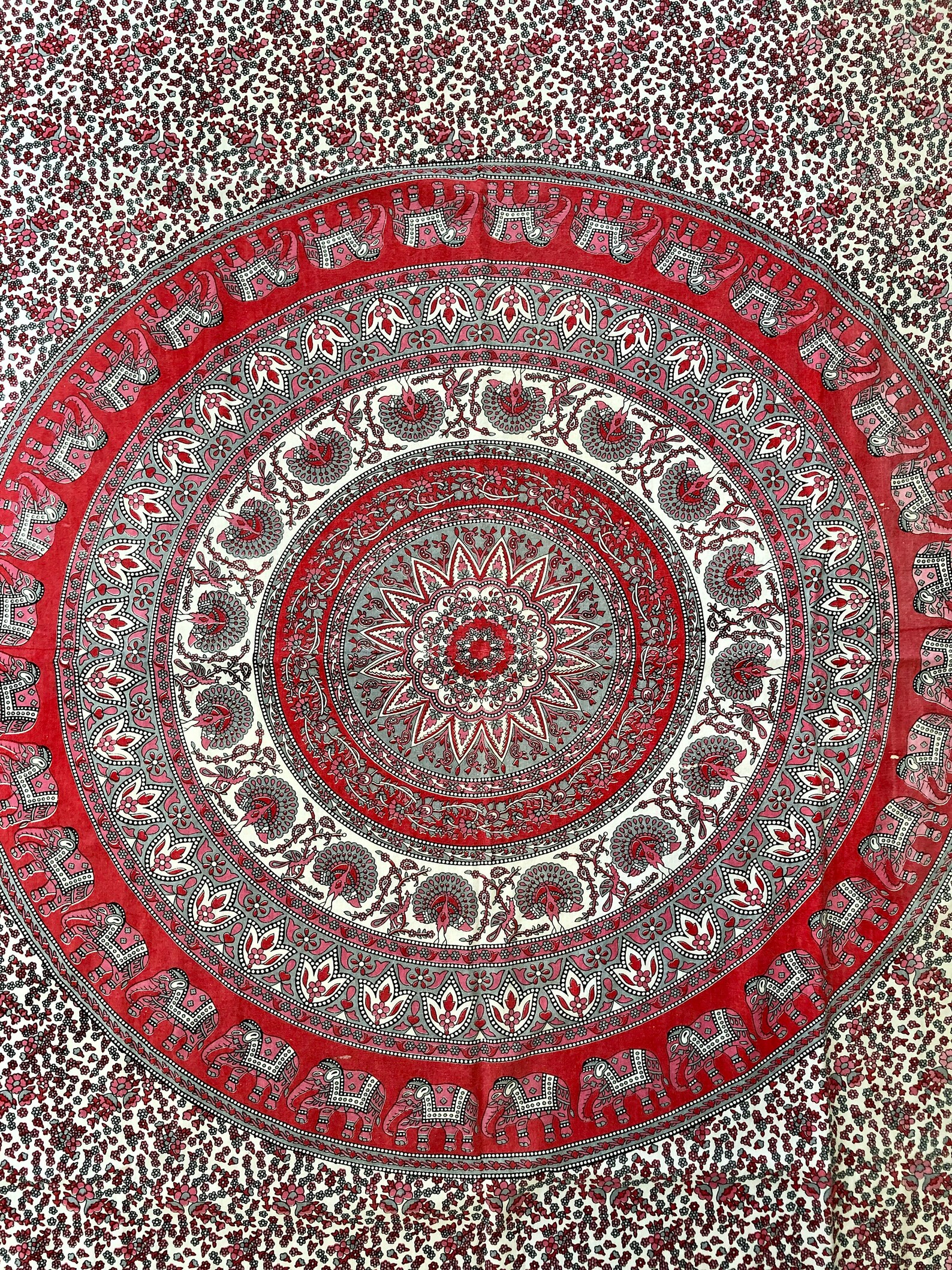 Vintage Table Cloth Indian Print Table Cloth Linens | Etsy