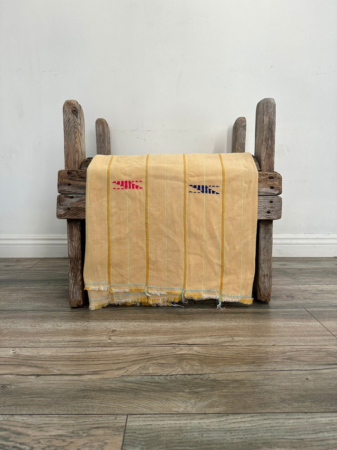 Rare Yellow Baule Ikat African Fabric Handmade Ethnic Fabric, Bogolan ...