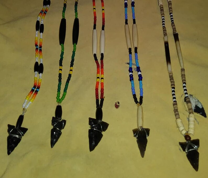 Native American Inspired Design Obsidian Arrow Head Necklace - Etsy