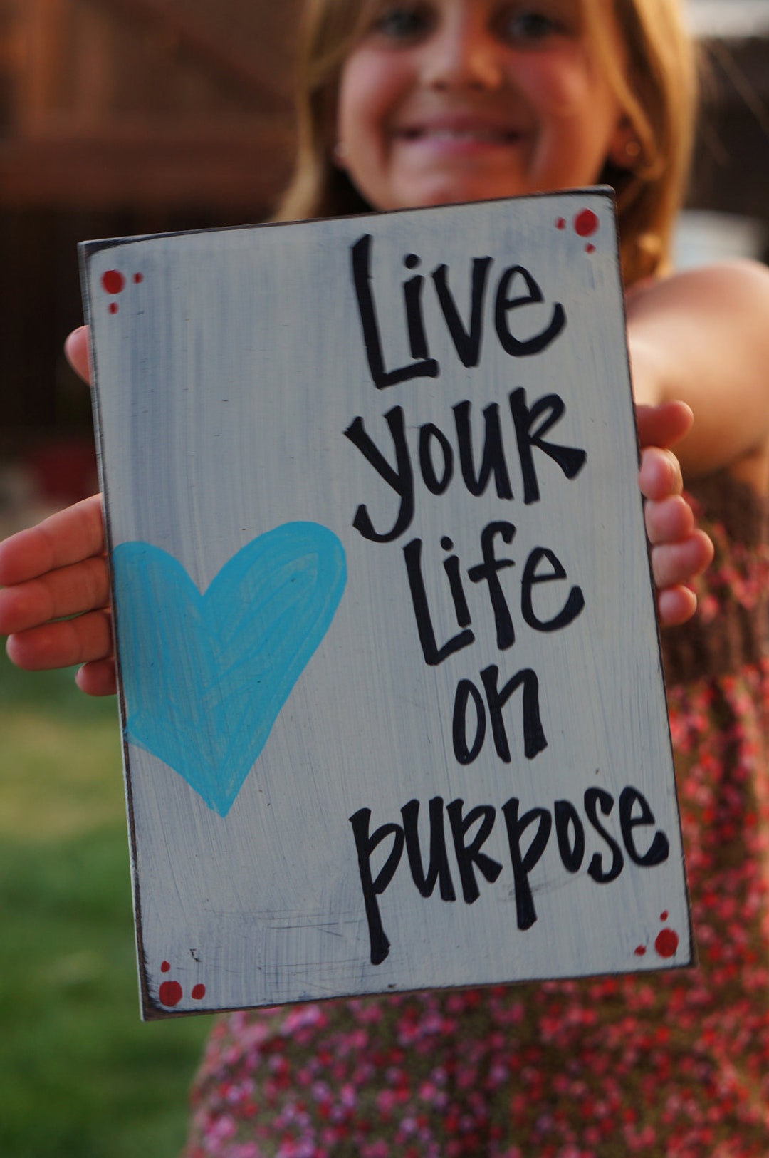 Live Your Life on Purpose Handmade Wood Card - Etsy