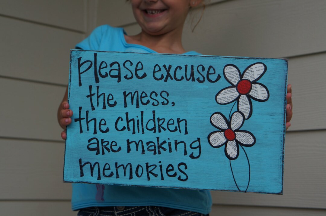 Please Excuse the Mess Wood Sign - Etsy