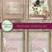 Printable junk journal kit shabby chic digital scrapbook paper | Etsy