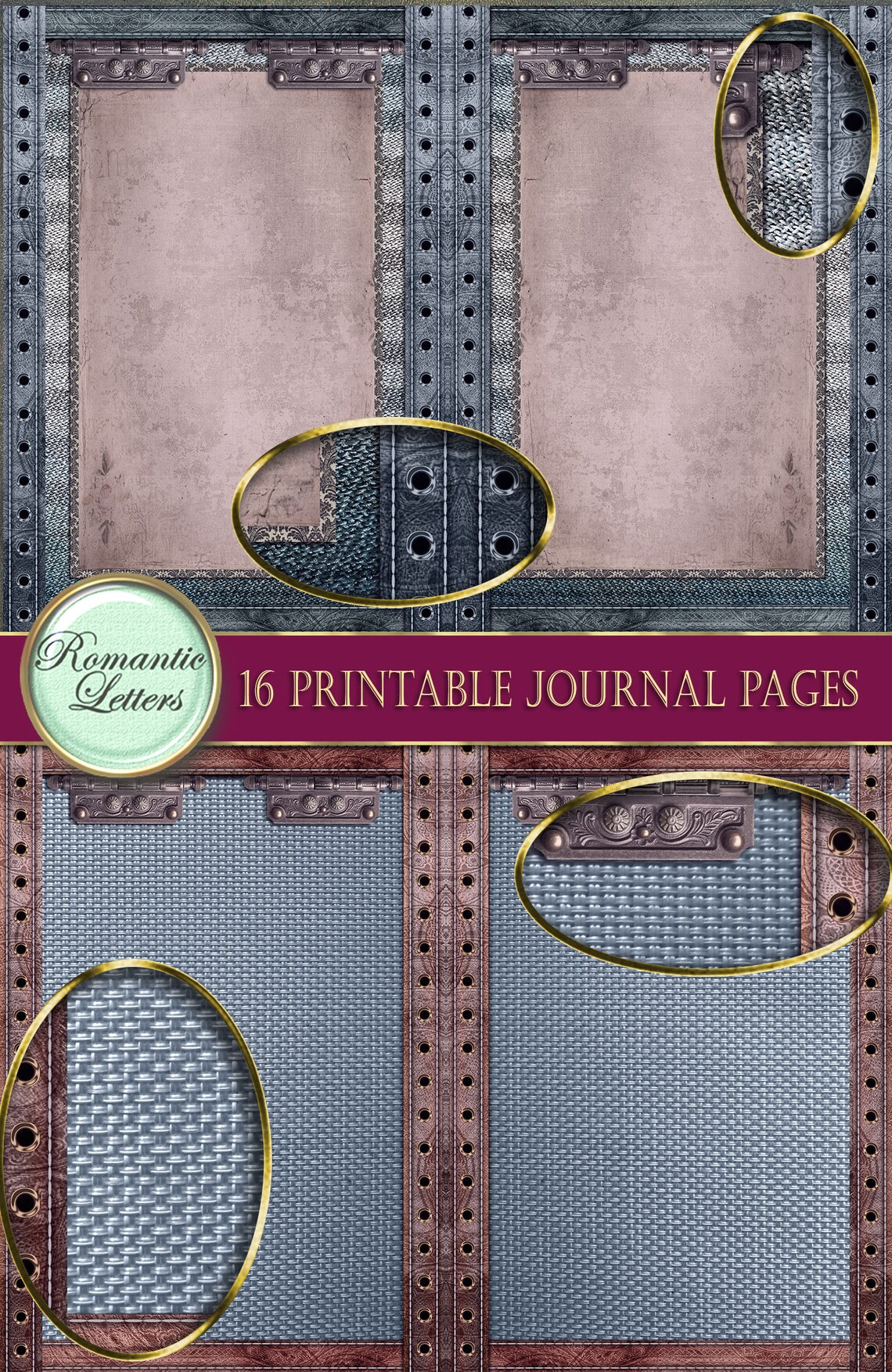 Printable Junk journal kit digital scrapbook background paper | Etsy
