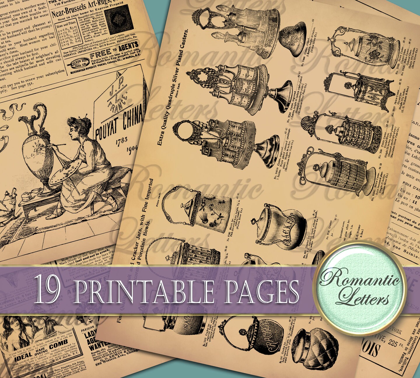 Digital Paper Pack Scrapbook Background Paper Digital | Etsy