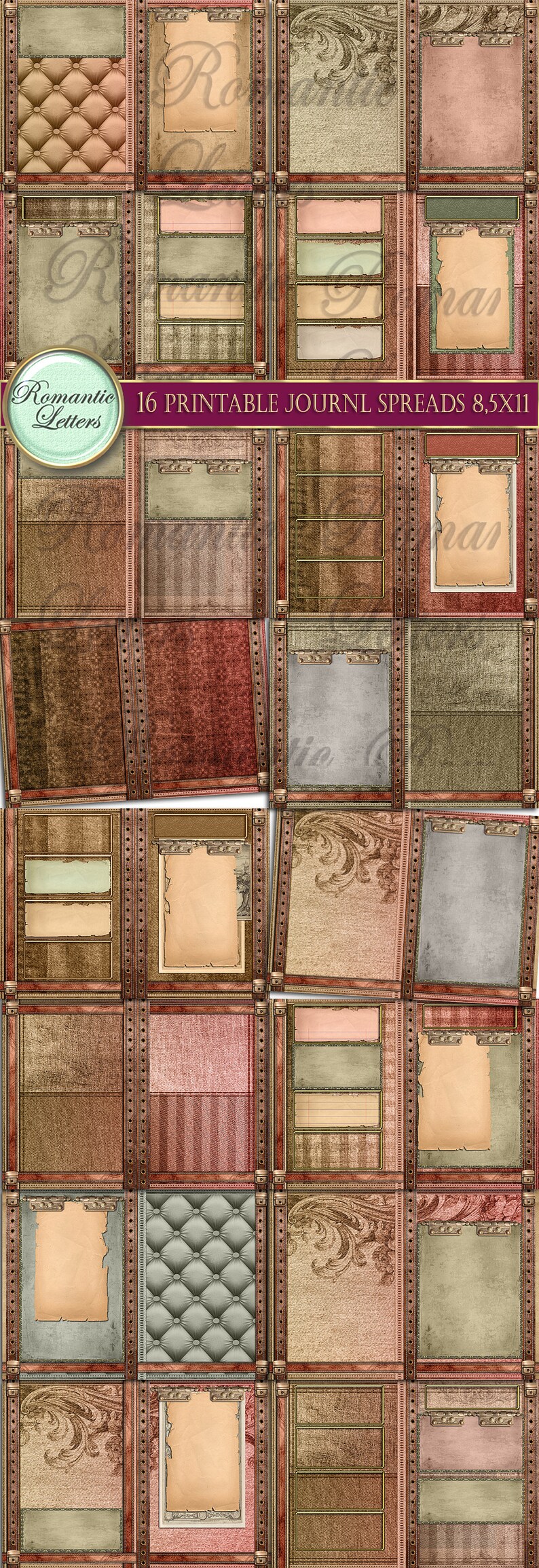 Digital Paper Pack Scrapbook Background Paper Digital Printable Paper ...