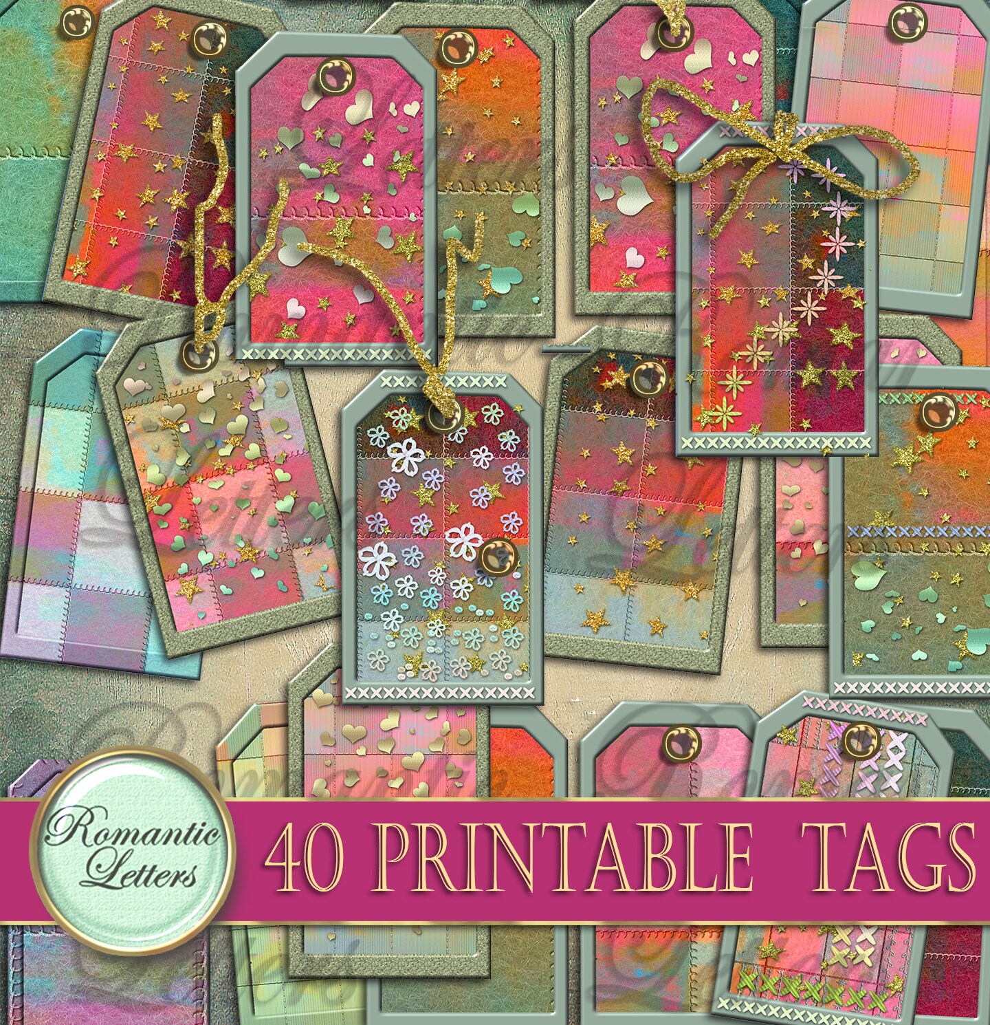 Printable Gift Tags Printable Bookmark Printable Product Tag Digital ...