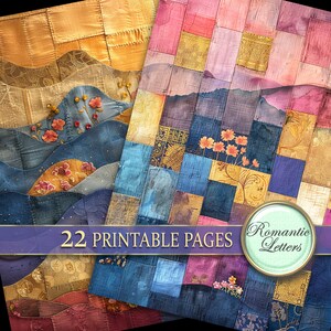 Digital Printable Scrapbook Paper Pack Junk Journal Paper Patchwork ...