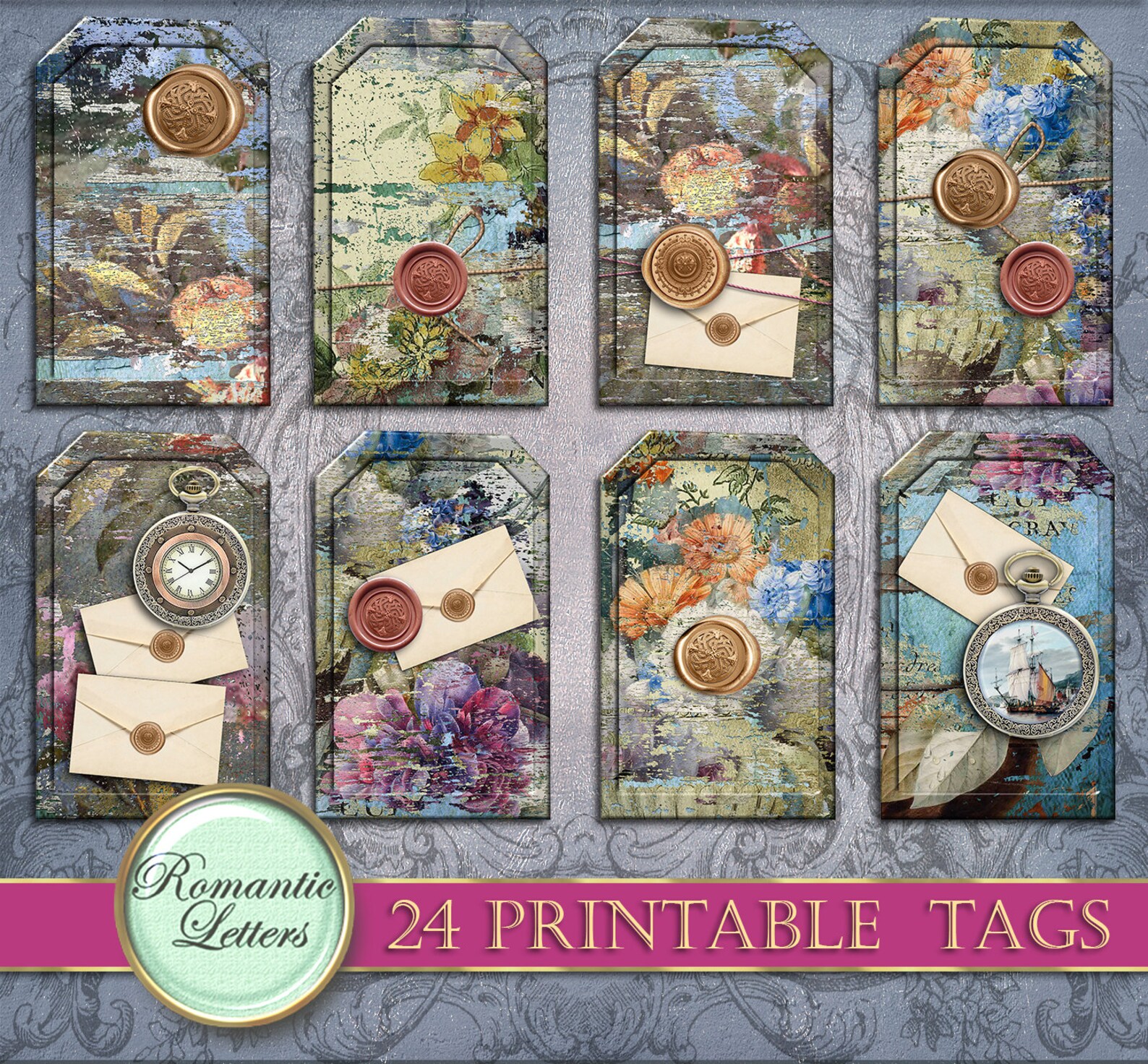 Printable Scrapbook Tags Printable Gift Tags Printable Bookmark Hang ...
