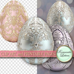 Easter Egg Clip Art Digital Easter Clipart Easter Party Decoration ...