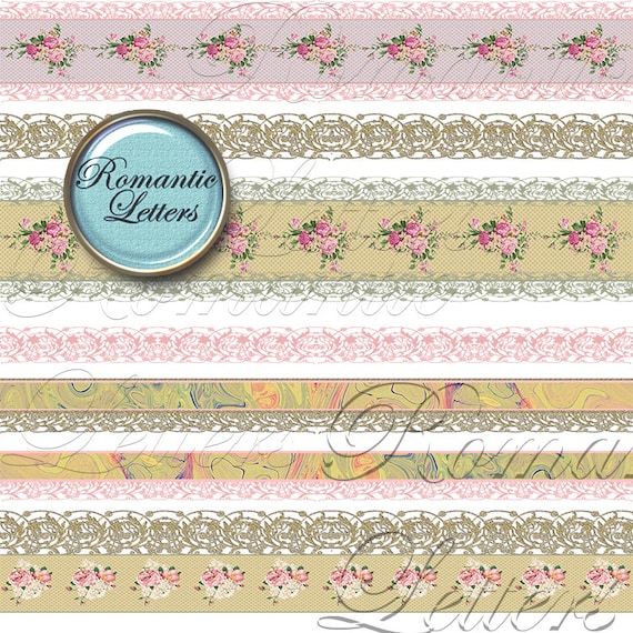 Papercraft Baroque lace clip art Digital printable scrapbook elements ...