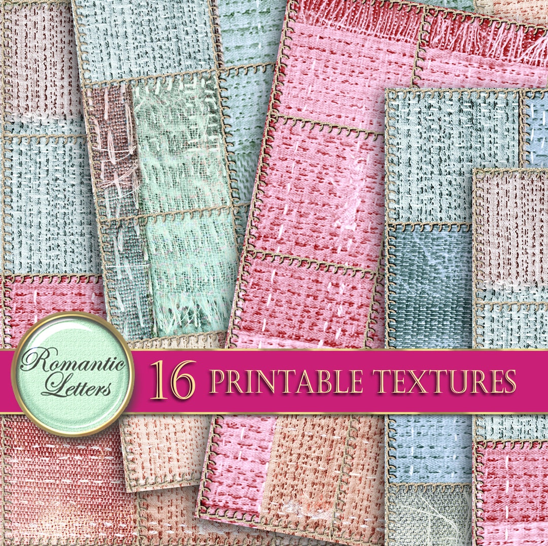 Patchwork Digital Printable Craft Paper Digital Scrapbook Paper Pack ...