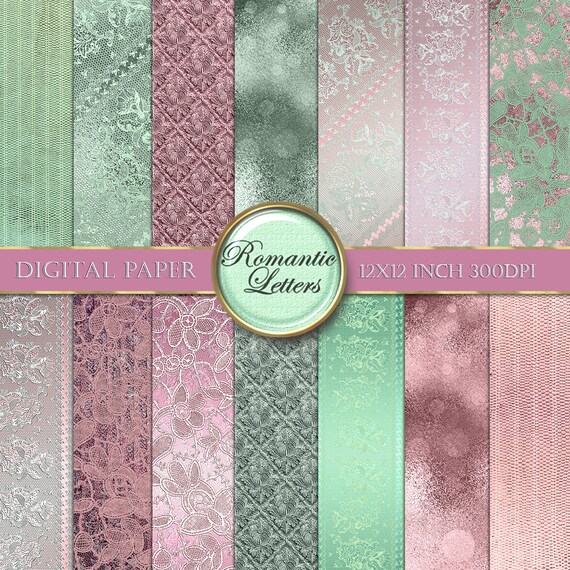 Digital Background Lace Shabby Chic Digital Paper Pastel - Etsy