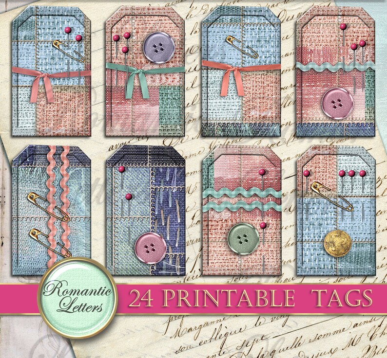Printable Scrapbook Tags Printable Gift Tags Printable - Etsy