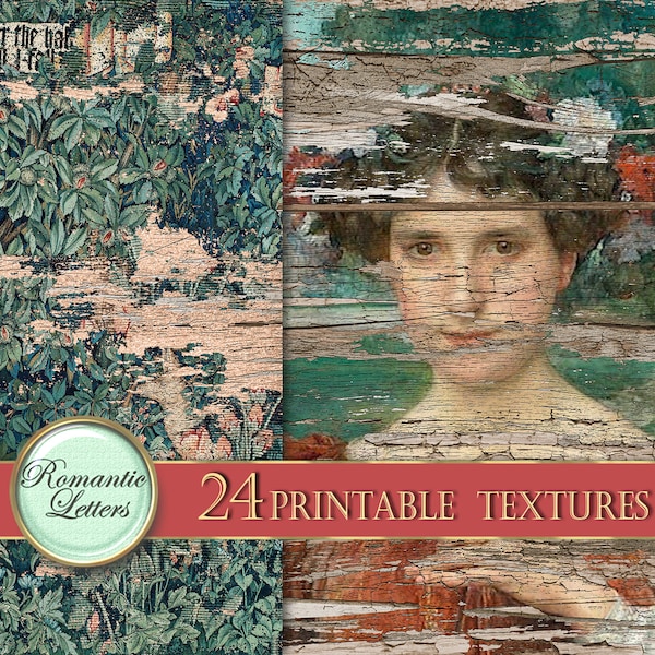 Distressed Victorian Wallpaper - Etsy