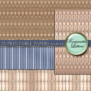 Digital Printable Scrapbook Paper Pack Printable Craft Paper A4 8.5 X ...