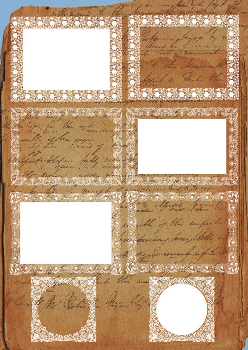 Digital Scrapbook Wedding Clip Art Wedding Frames Lace Digital Shabby ...