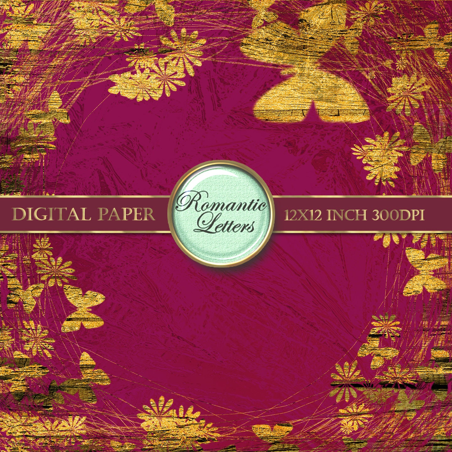 Gold damask digital paper pack digital scrapbook album paper | Etsy