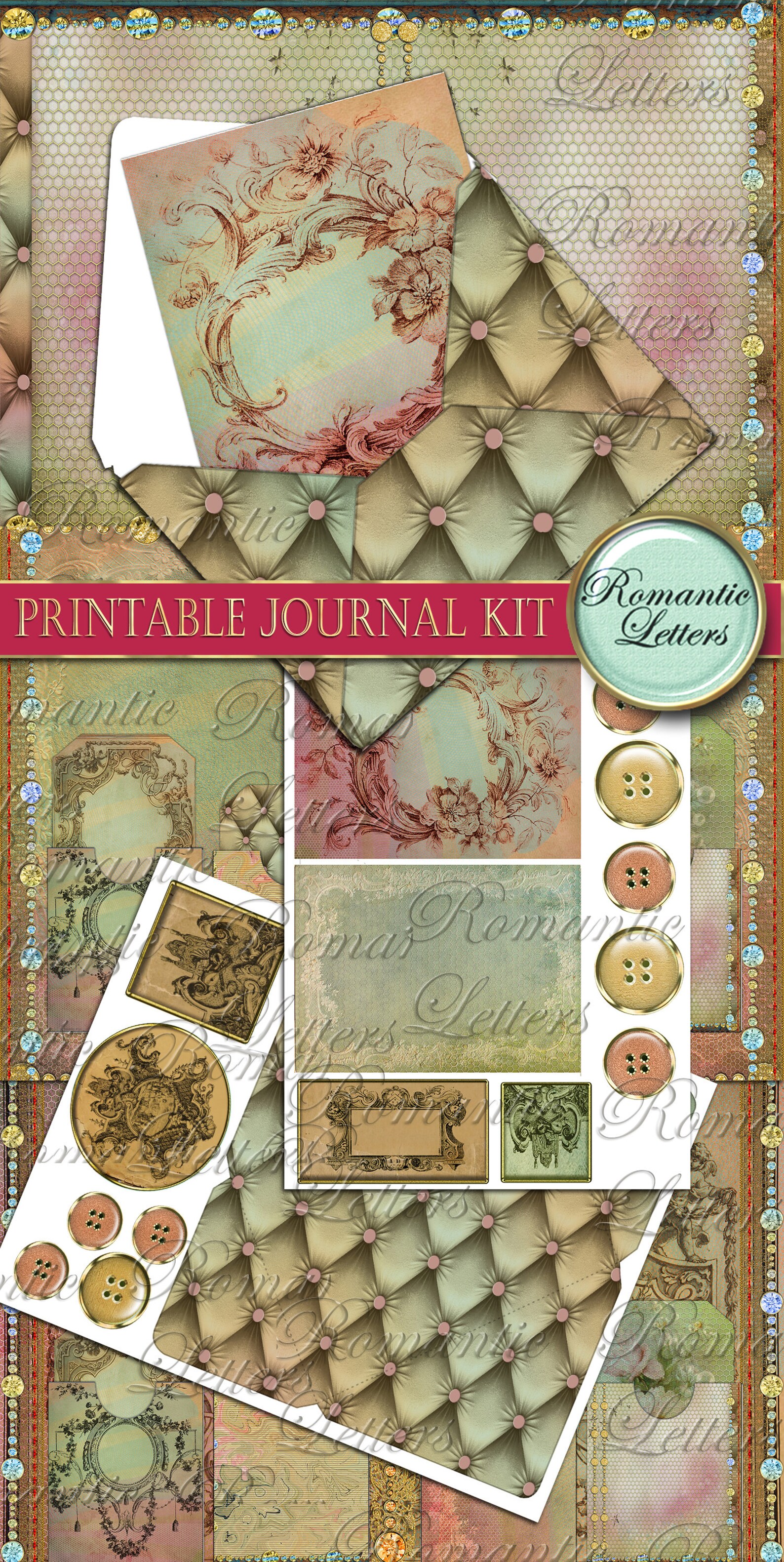 Printable Journal Pages A4 Printable Scrapbook Kit Paper - Etsy