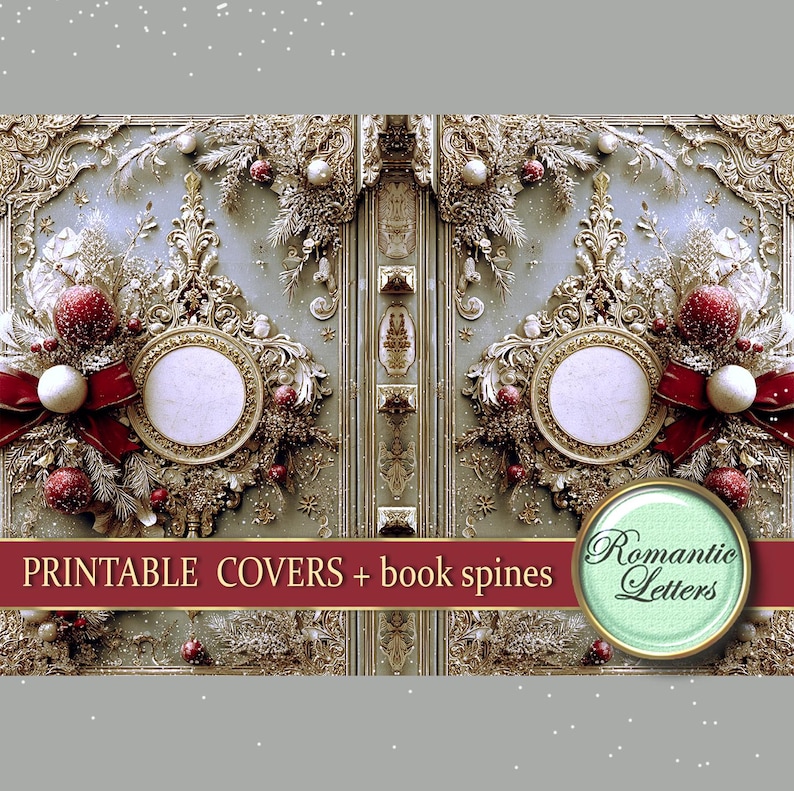 Printable Christmas Book Covers, Traditional Christmas Post Cards ...