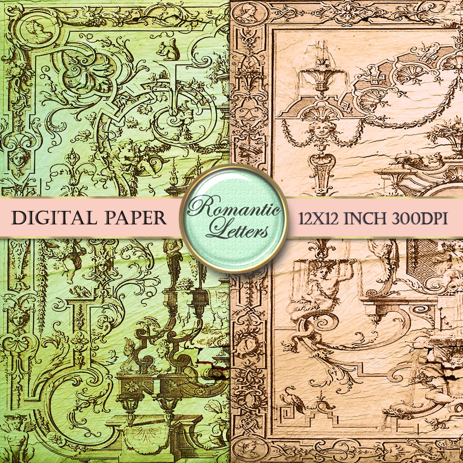 Digital Scrapbook Album Paper Pack Digital Background Paper Shabby Chic ...