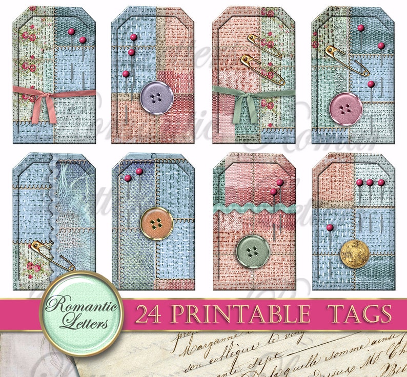 Printable Scrapbook Tags Printable Gift Tags Printable - Etsy