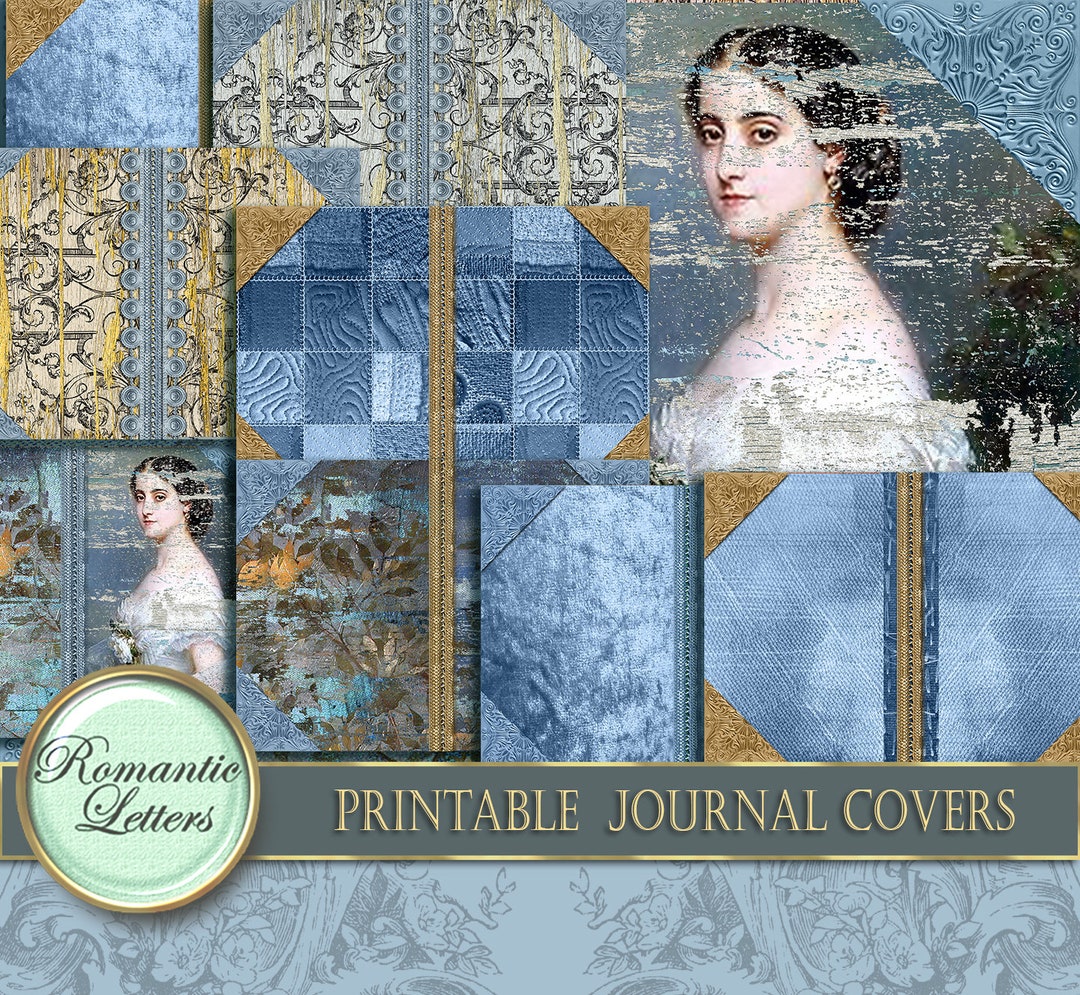 Printable Junk Journal Covers Kit Digital Printable Vintage Paper A4 ...