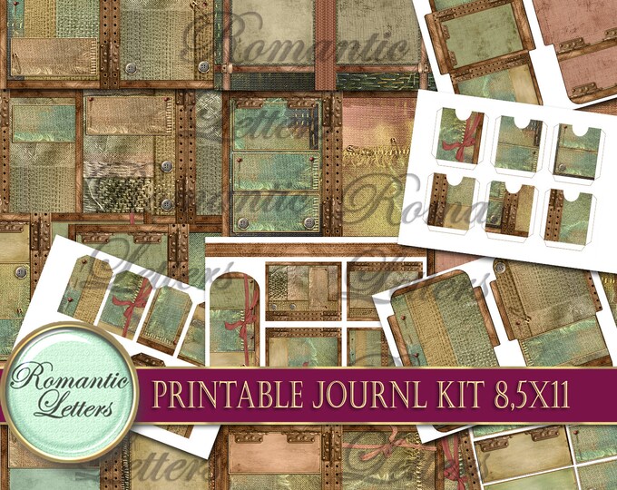 FABRIC SWATCHES, Digital Journal Pages, Printable Scrapbook Papers ...