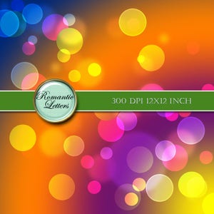 Digital Scrapbook Paper Bokeh Digital Scrapbook Background Bokeh ...