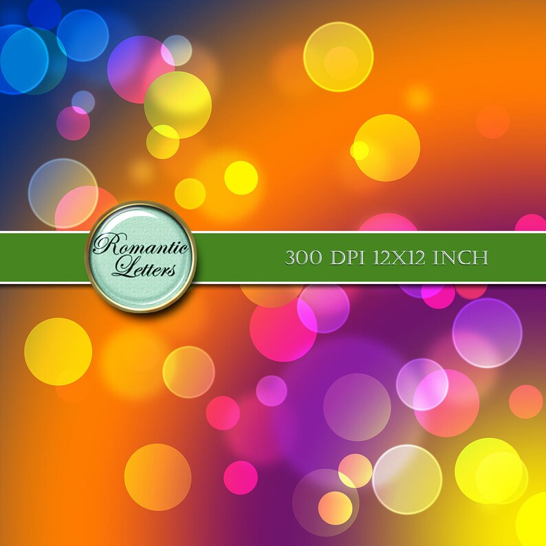 Digital Scrapbook Paper Bokeh Digital Scrapbook Background - Etsy