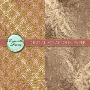 Digital Paper Wood Digital Scrapbook Paper Gold Glitter Digital ...