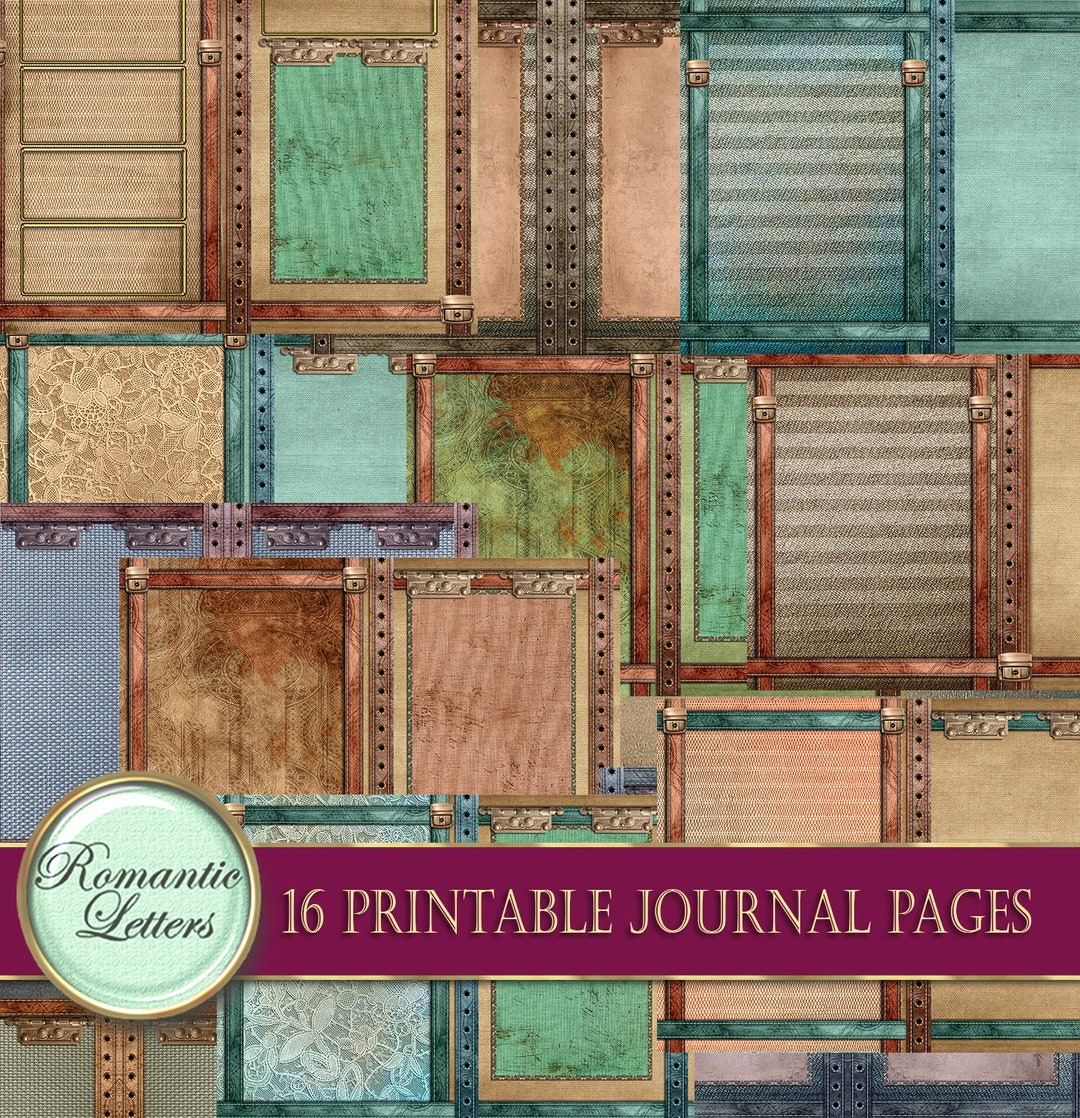 Printable Junk Journal Kit Digital Scrapbook Background Paper Digital ...