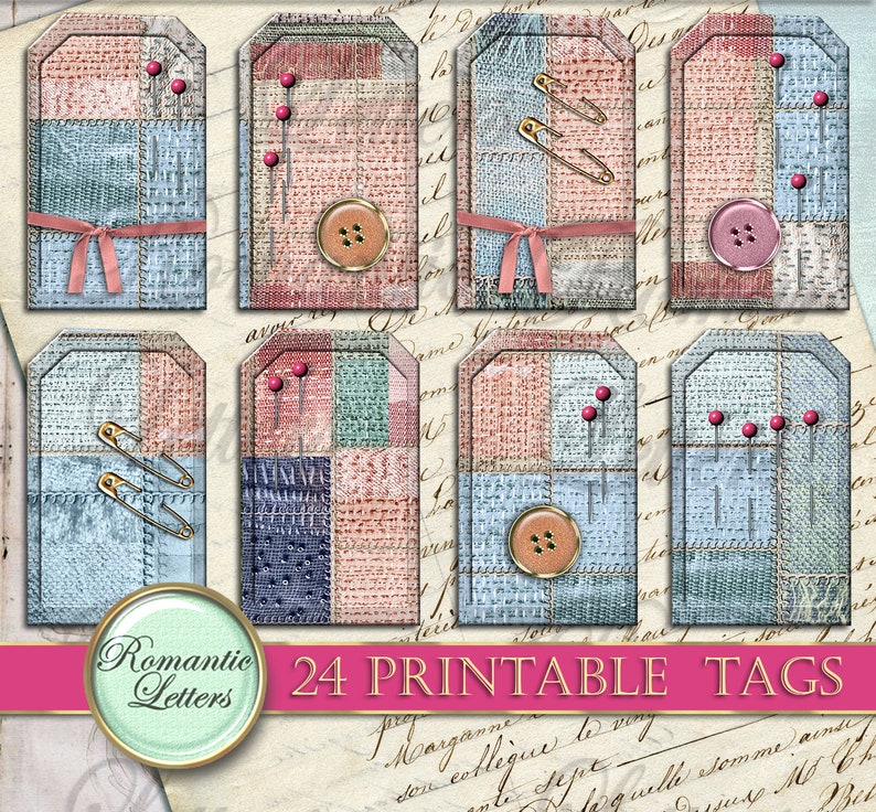 Printable Scrapbook Tags Printable Gift Tags Printable - Etsy