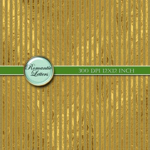 Digital Gold Striped Paper Digital Scrapbook Paper Pack Gold Background ...