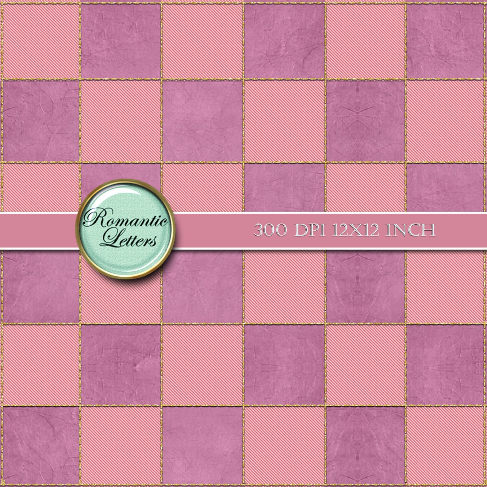 Printable Digital Background Baby Girl Scrapbook Stitched | Etsy