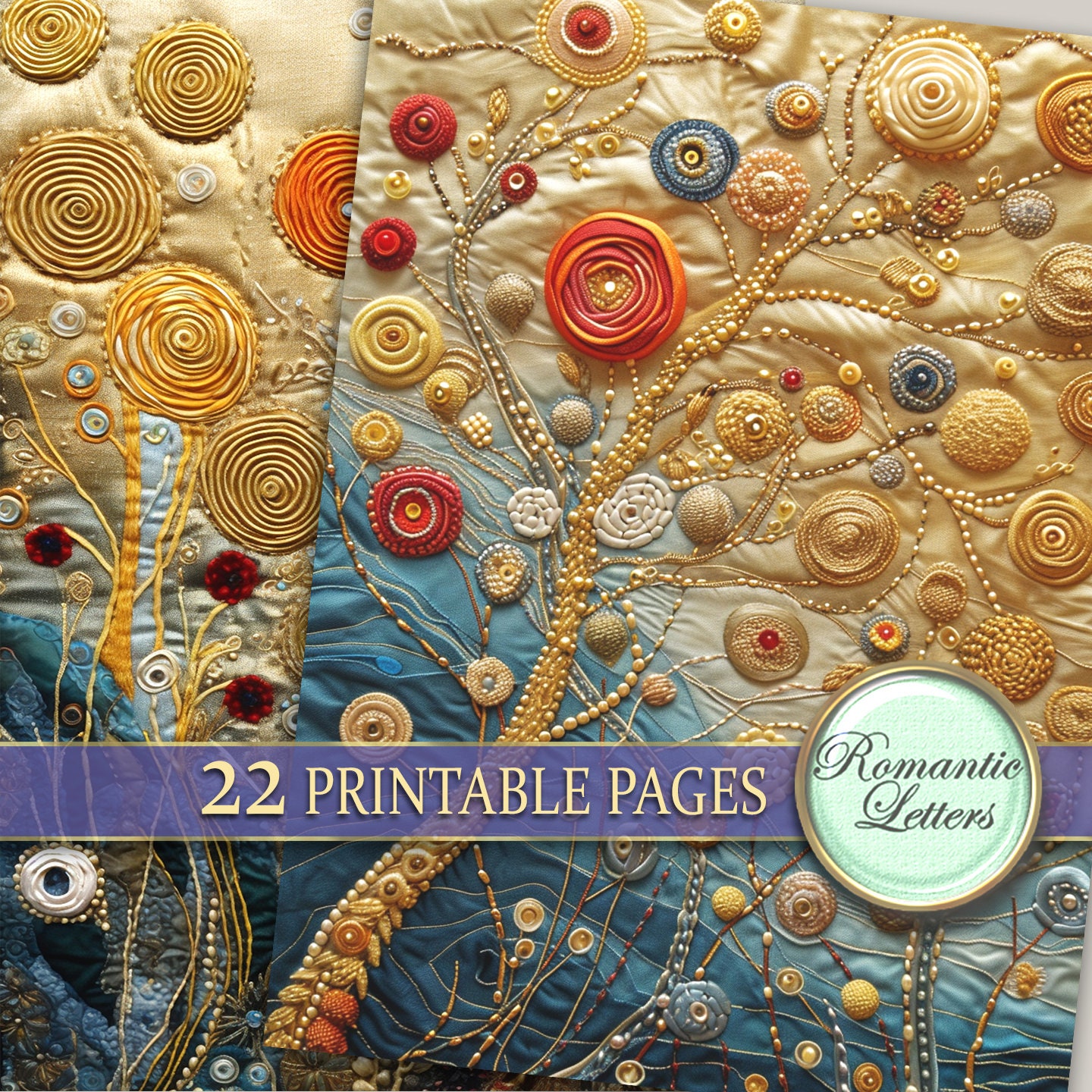 Digital Printable Scrapbook Paper Pack Junk Journal Pages Fabric ...