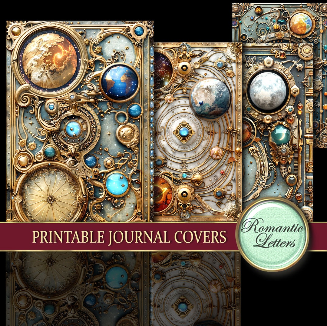 Printable Journal Covers Digital Printable Book Cover Fantasy Magic ...