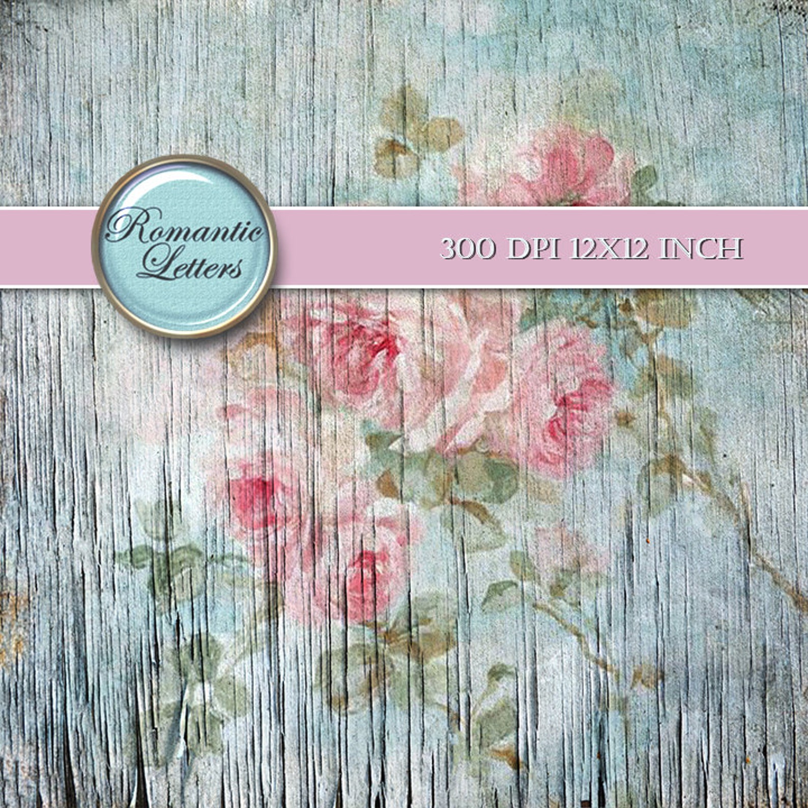Digital Scrapbook Background Paper Floral Digital Paper Shabby - Etsy