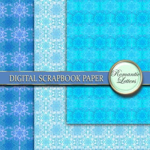 Digital Scrapbook Paper Winter Printable Frozen Winter Wedding Snow ...