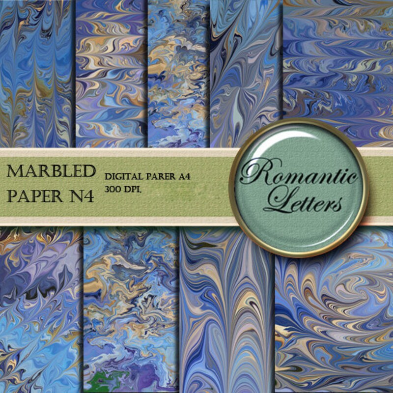 Marbled Paper - Etsy